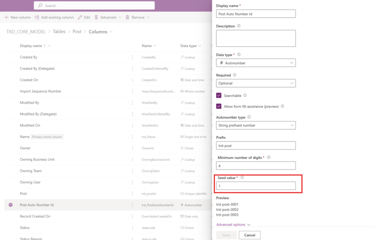 Dataverse Autonumber fields pitfalls and tricks - The Rational Developer